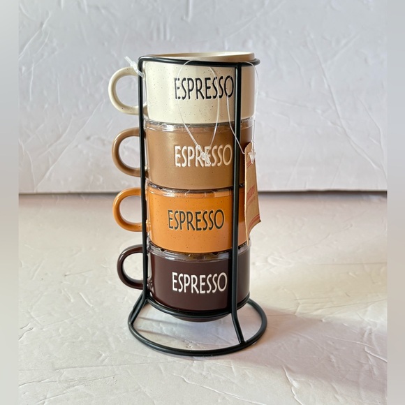 Dining | New Signature 4pc Stacked Mini Espresso Cups | Poshmark